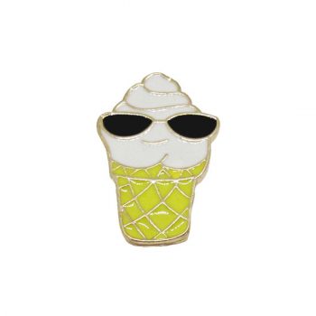 Cool Ice Cream Pin Badge with Butterfly Clutch – Lymyted